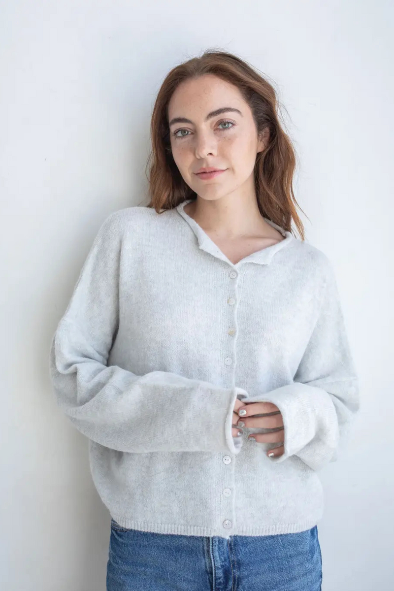 Piper Cardigan Lt Gray – Edie Boutique