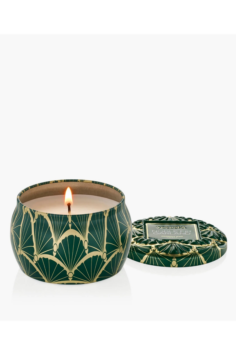 Noble Fir Garland Mini Tin Candle – Edie Boutique