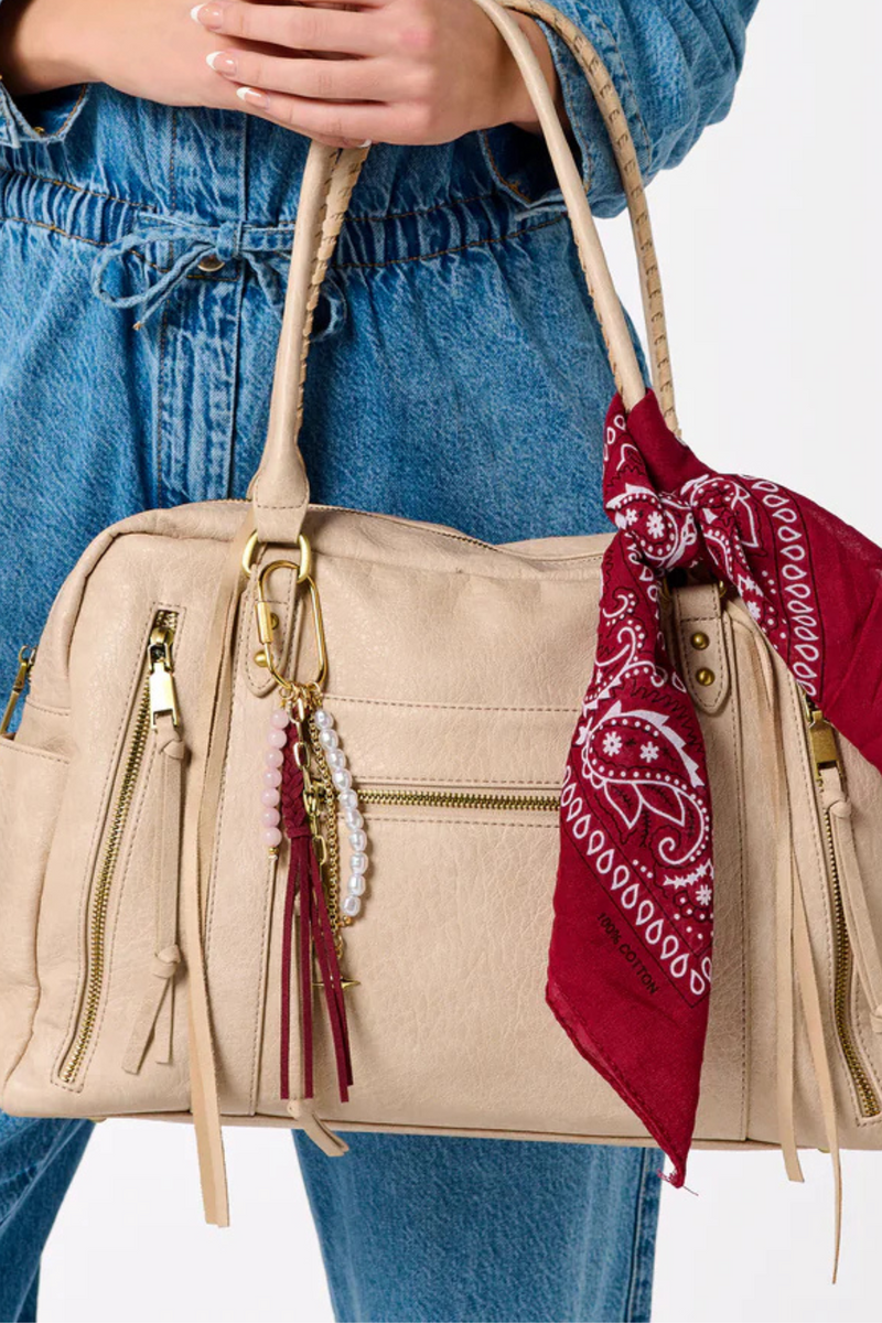 Tassel Bag Charm- Wine – Edie Boutique