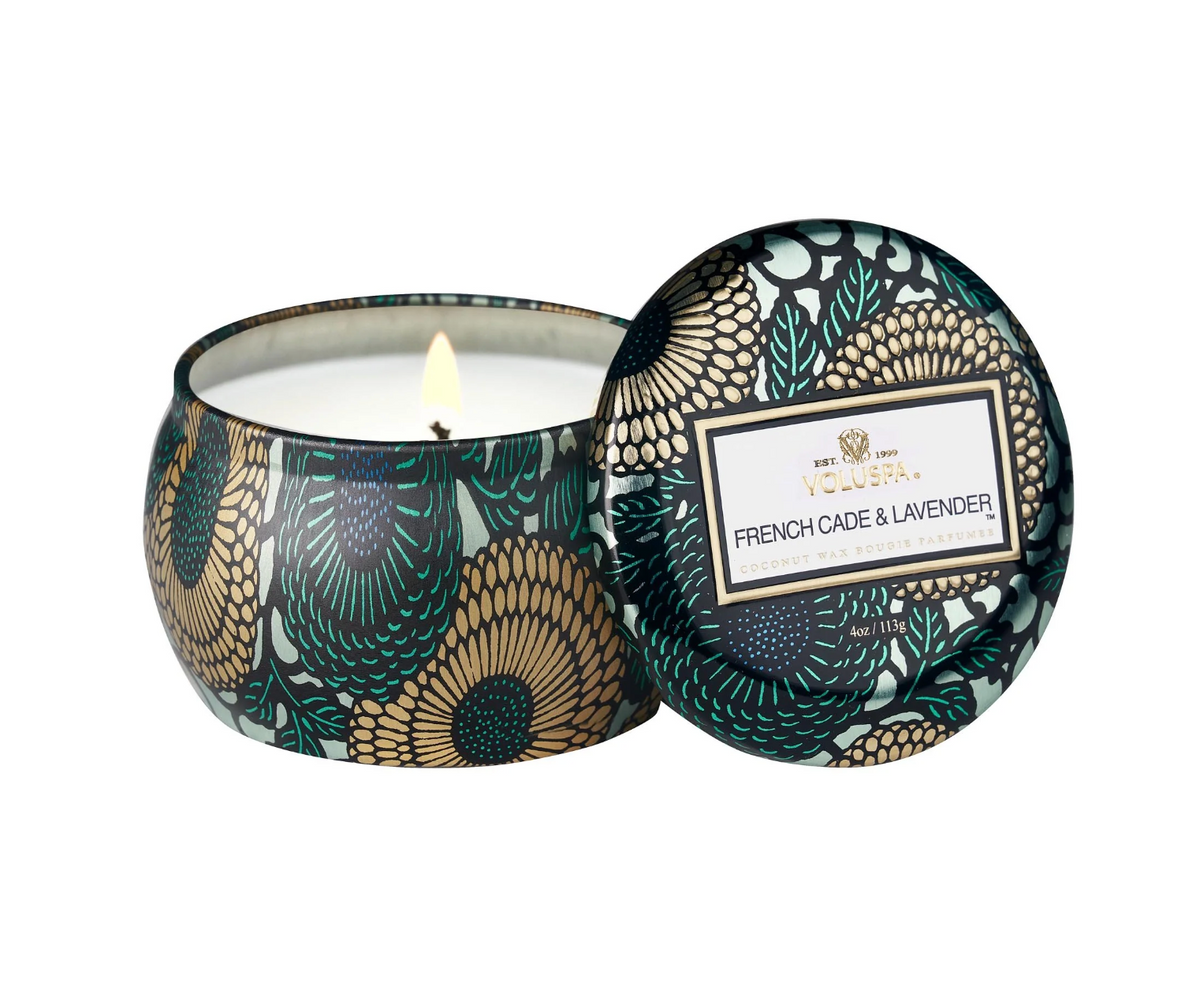 French Cade & Lavender Voluspa Mini Tin Candle – Edie Boutique