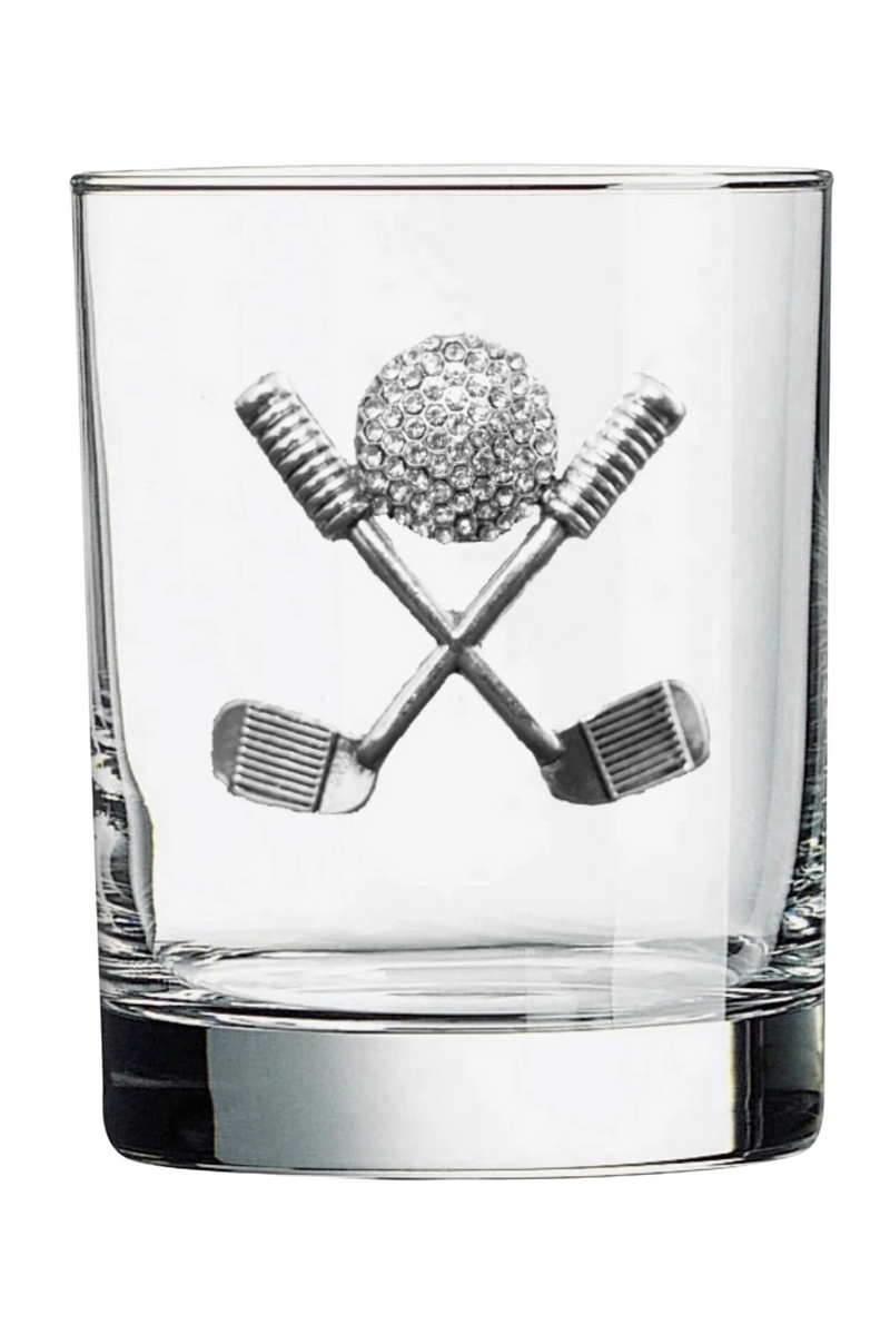 Golf Clubs Rocks Jeweled Cocktail Glass – Edie Boutique
